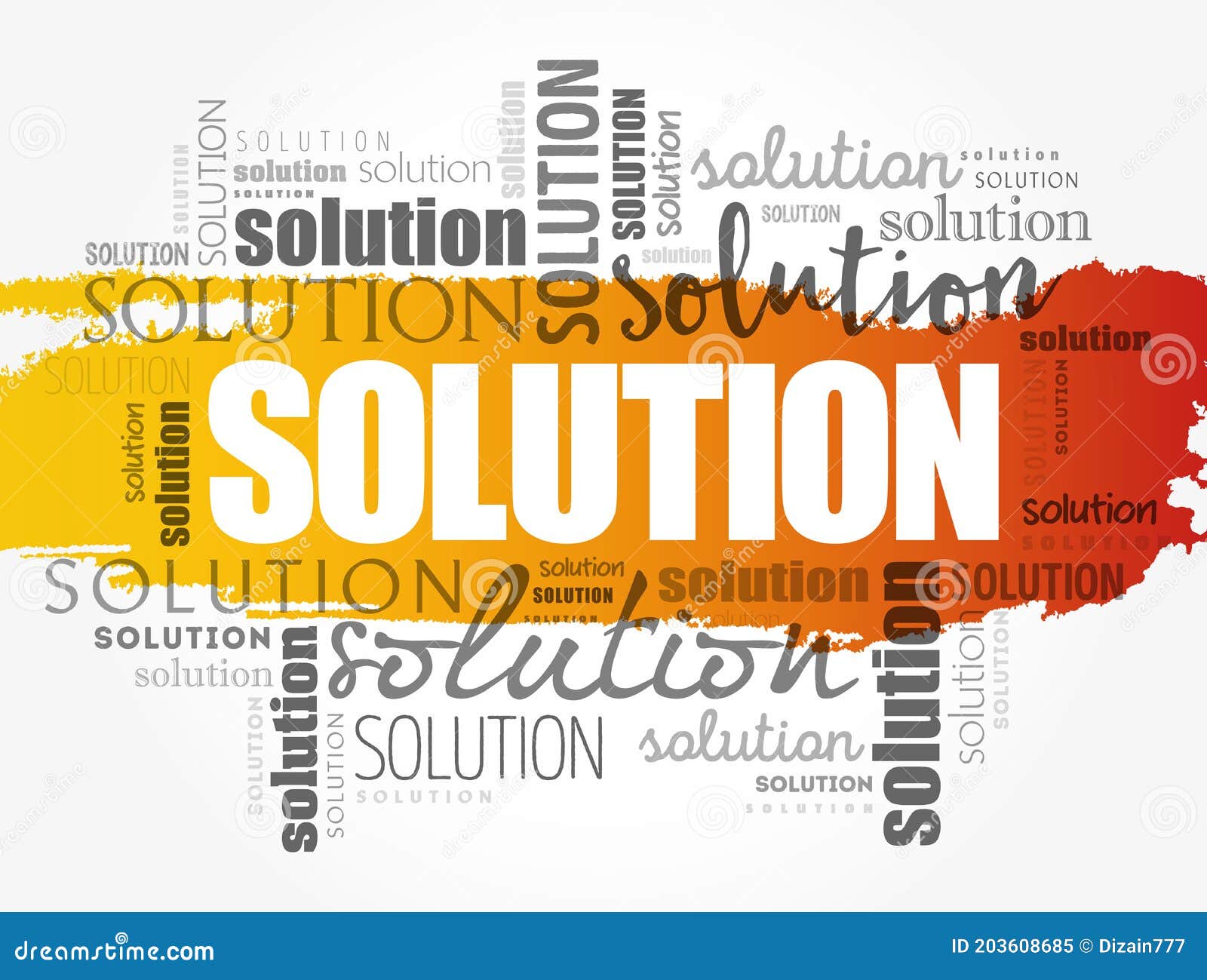 SOLUTION Word Cloud Collage, Business Concept Stock Illustration ...