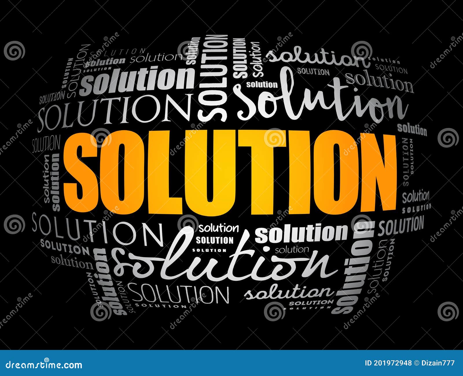 SOLUTION Word Cloud Collage, Business Concept Stock Illustration ...
