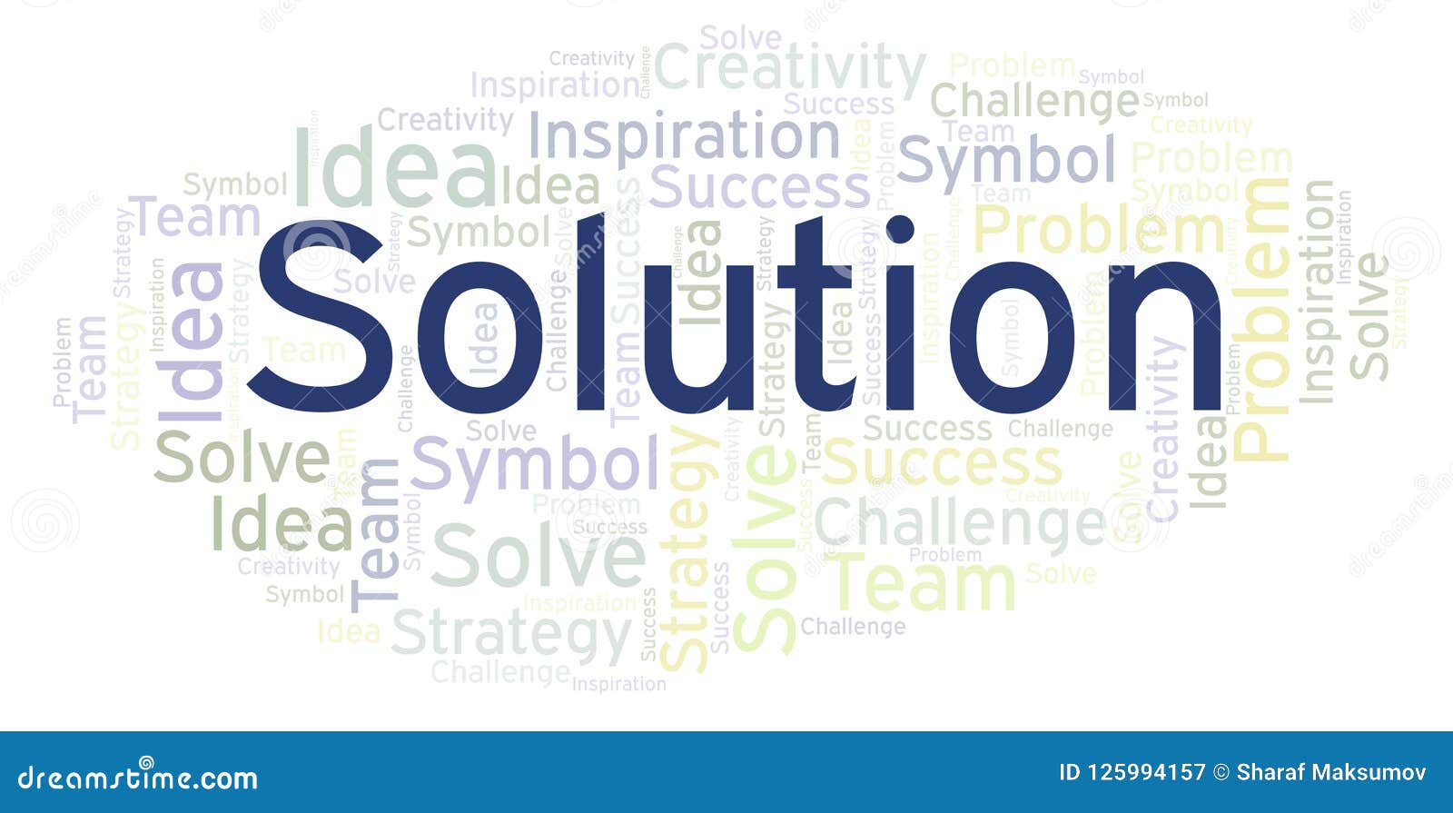 Solution word cloud. stock illustration. Illustration of text - 125994157