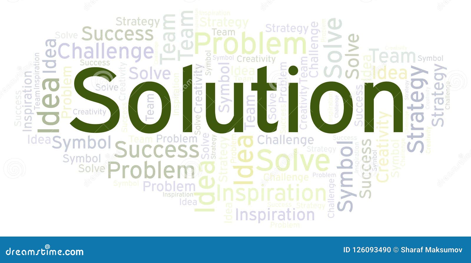 Solution word cloud. stock illustration. Illustration of idea - 126093490