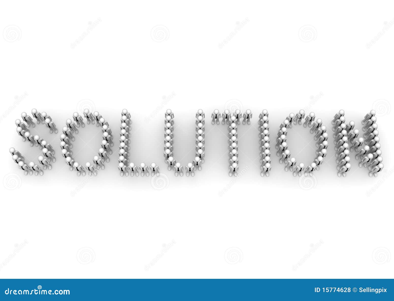 SOLUTION Word Formed by Crowd Stock Illustration - Illustration of ...