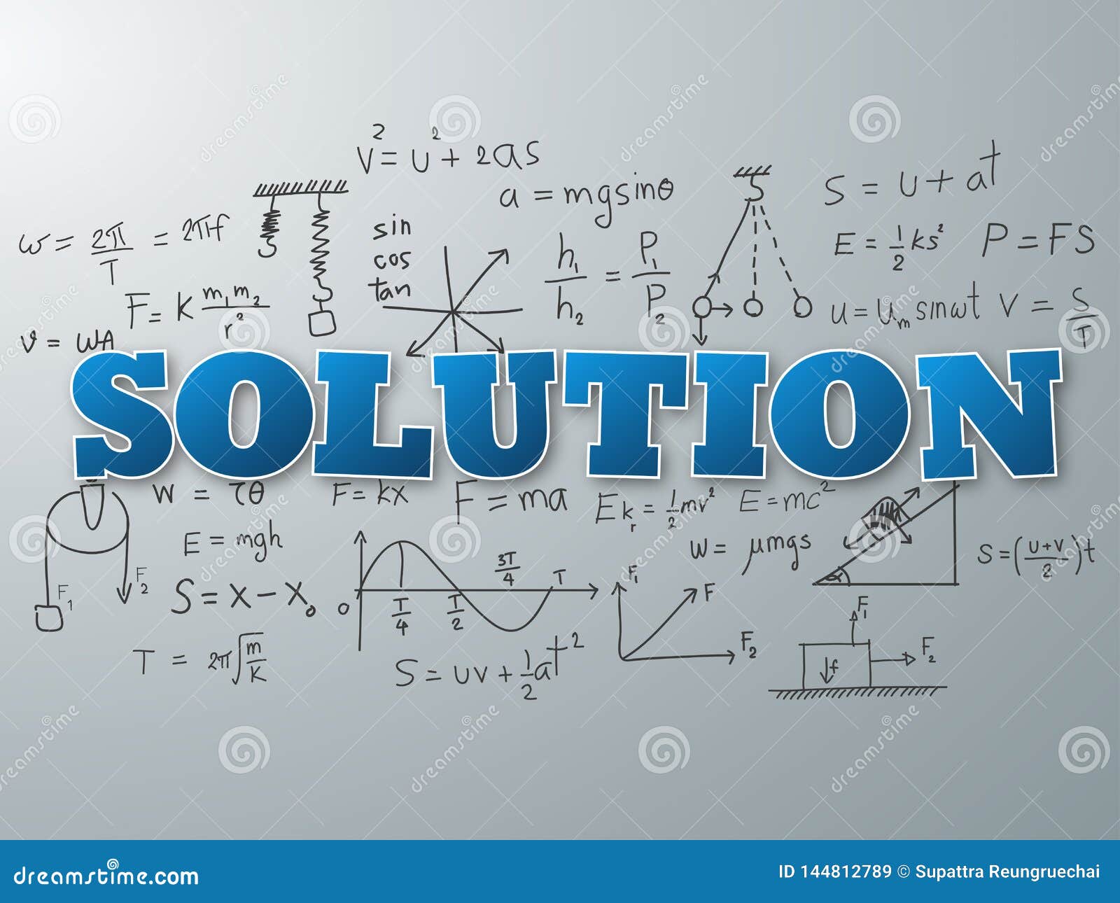 Solution Word on Background. Vector Illustration Stock Vector ...