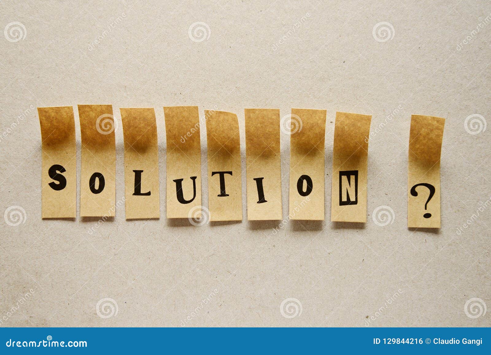 Solution - Word in Sticky Letters Stock Photo - Image of paper, concept ...