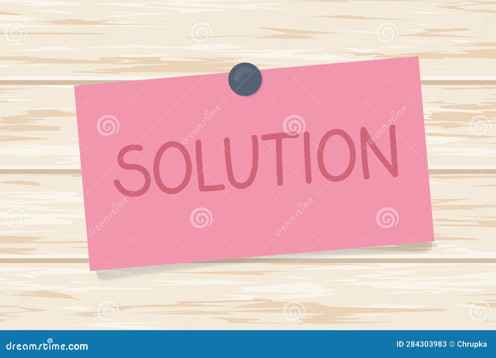 Solution Word Written on Memo Paper Stock Vector - Illustration of memo ...