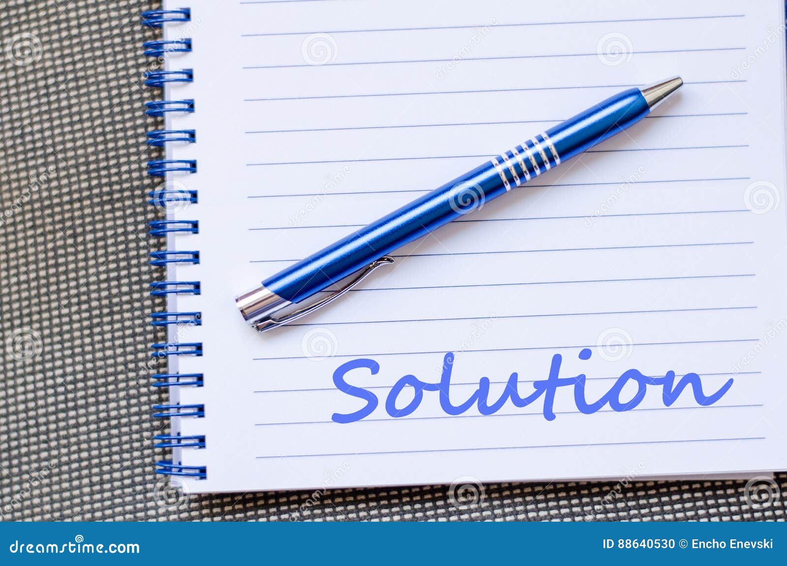 Solution write on notebook stock photo. Image of methods - 88640530