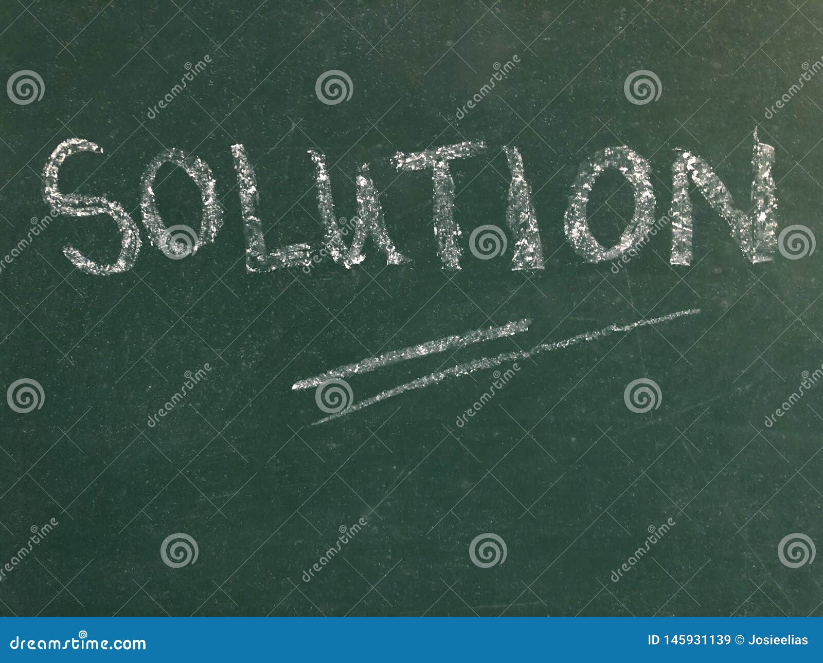 Solution, Written on a Chalkboard Stock Image - Image of design, banner ...