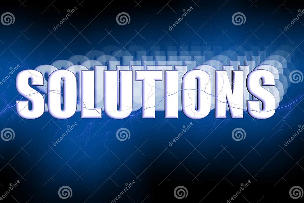 Solutions 3D stock illustration. Illustration of power - 559000