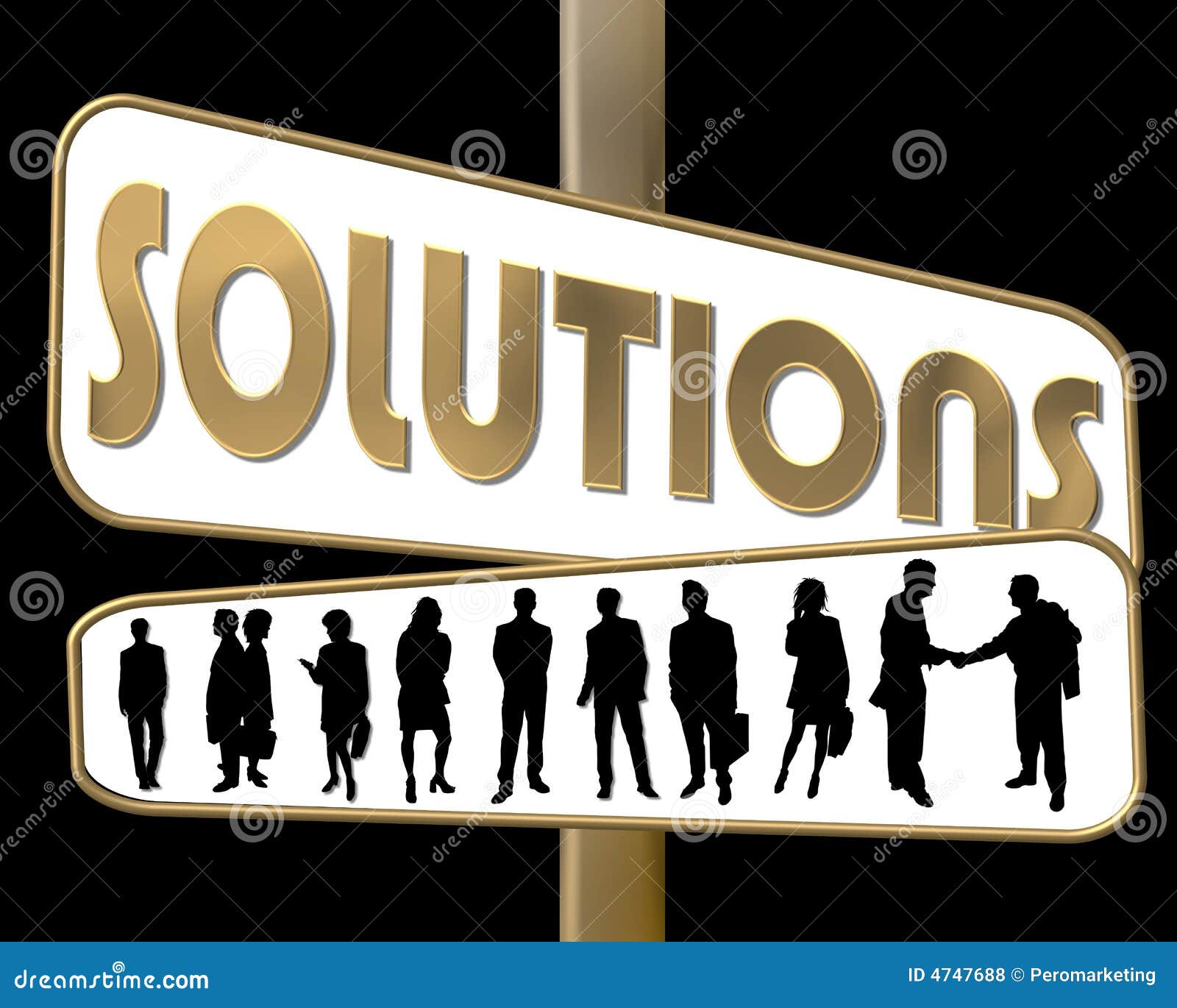Solutions stock illustration. Illustration of road, sign - 4747688