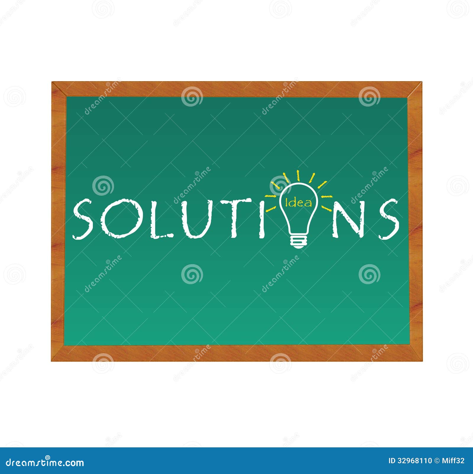 Solutions Blackboard stock illustration. Illustration of experience ...