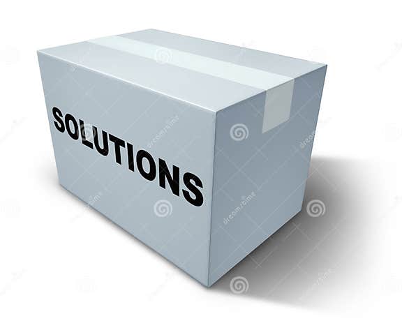 Solutions box stock illustration. Illustration of reasoning - 21270014