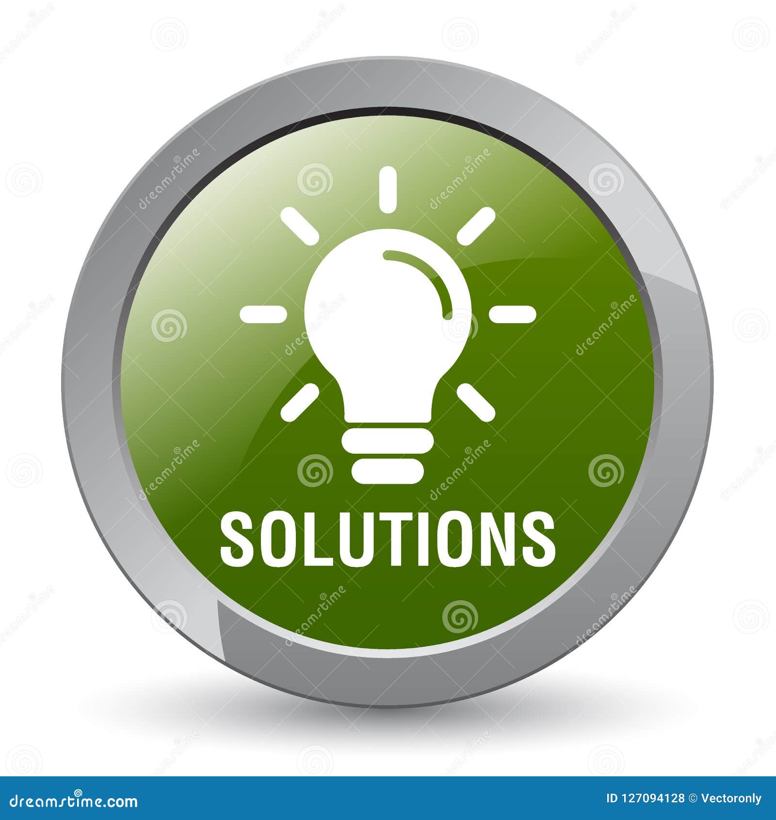 Solutions bulb icon stock vector. Illustration of communication - 127094128
