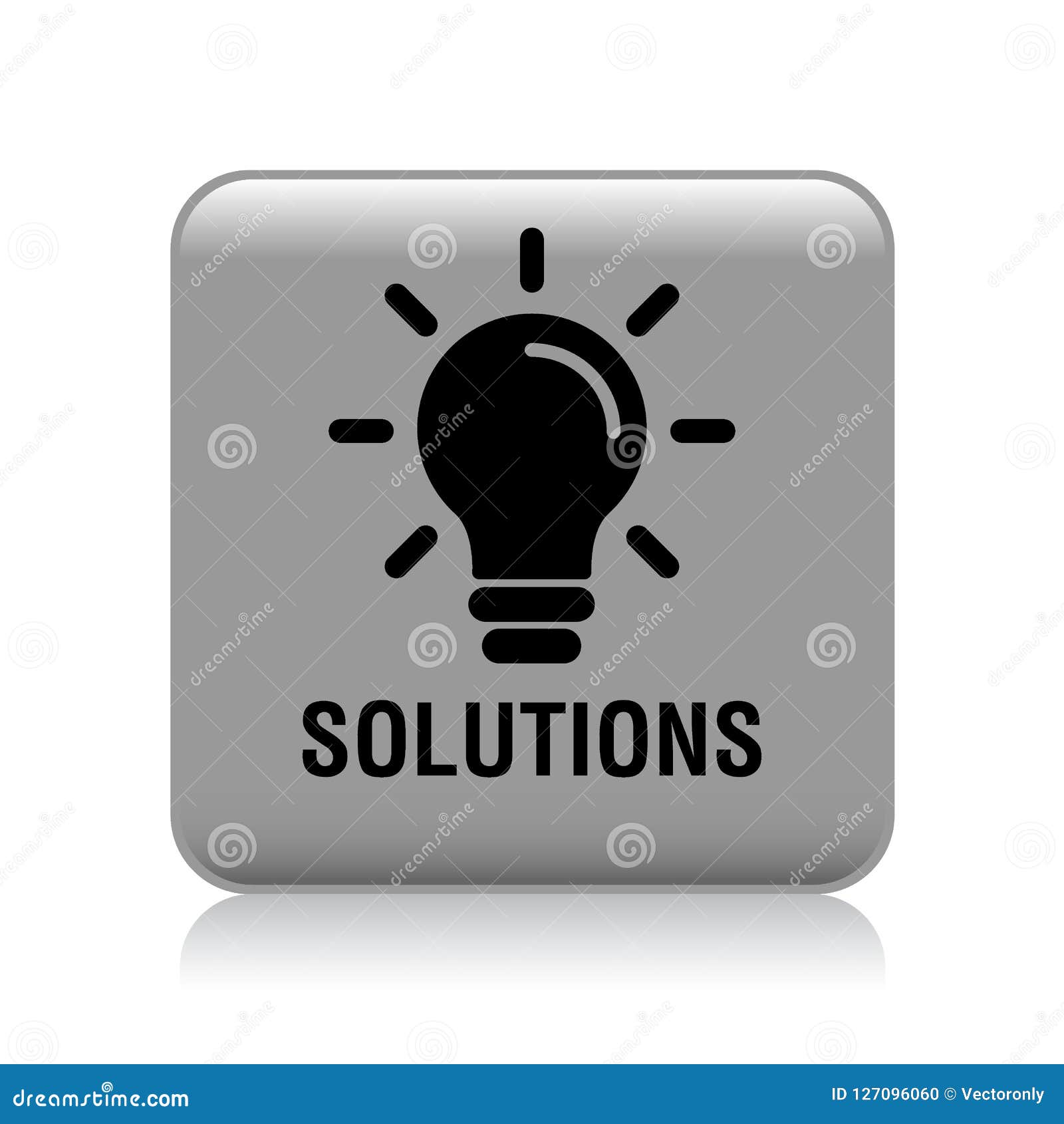 Solutions bulb icon stock vector. Illustration of abstract - 127096060