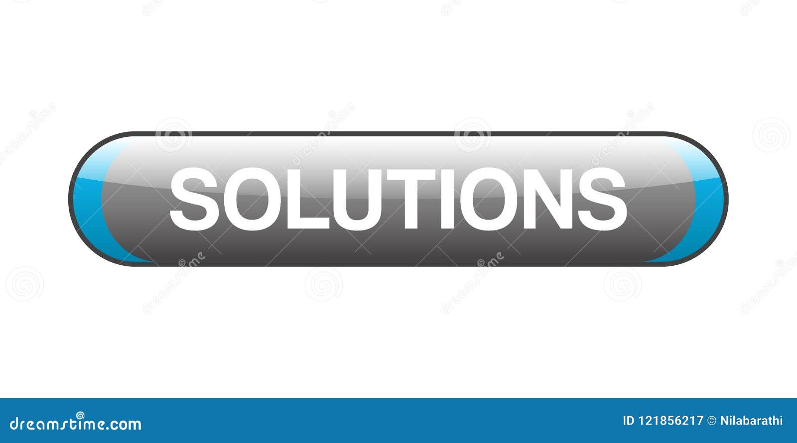 Solutions button stock illustration. Illustration of finding - 121856217