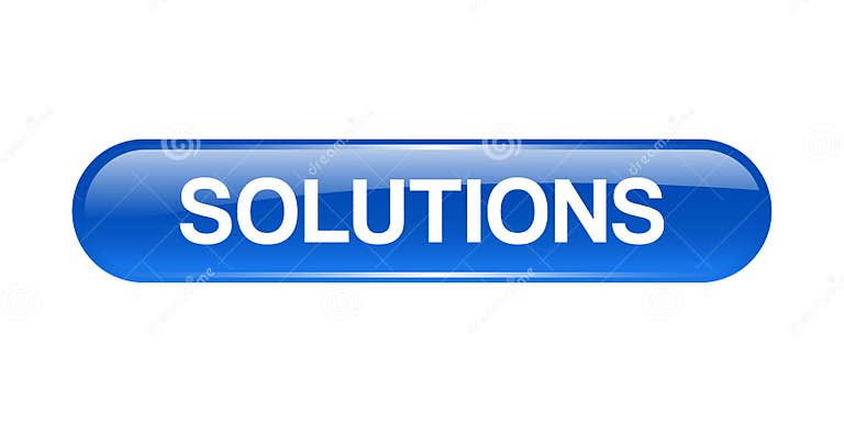 Solutions button stock illustration. Illustration of achieve - 121856327