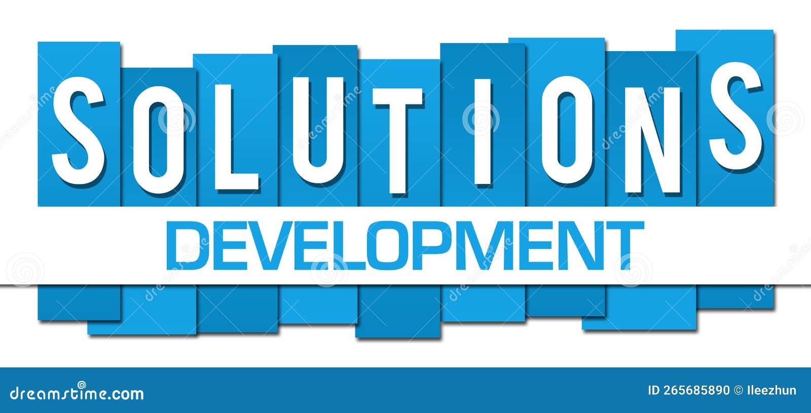 Solutions Development Blue Professional Horizontal Stock Illustration ...
