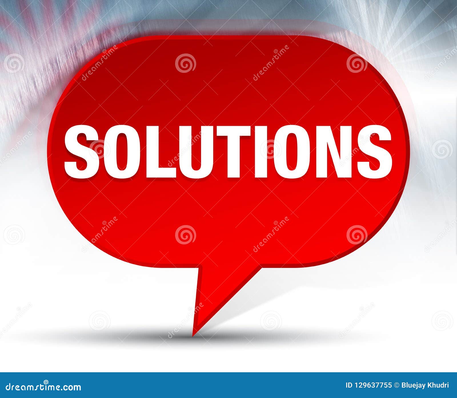 Solutions Red Bubble Background Stock Illustration - Illustration of ...
