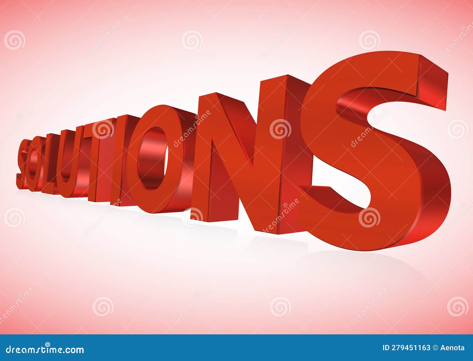 Solutions Lettering - 3D Illustration Stock Illustration - Illustration ...
