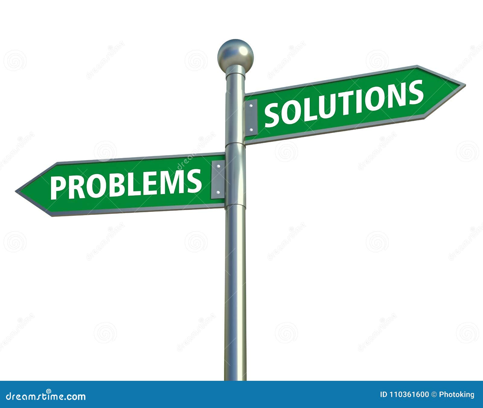 Solutions and problems stock photo. Image of billboard - 110361600