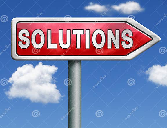 Solutions Solving Problem and Find Solution Stock Illustration ...