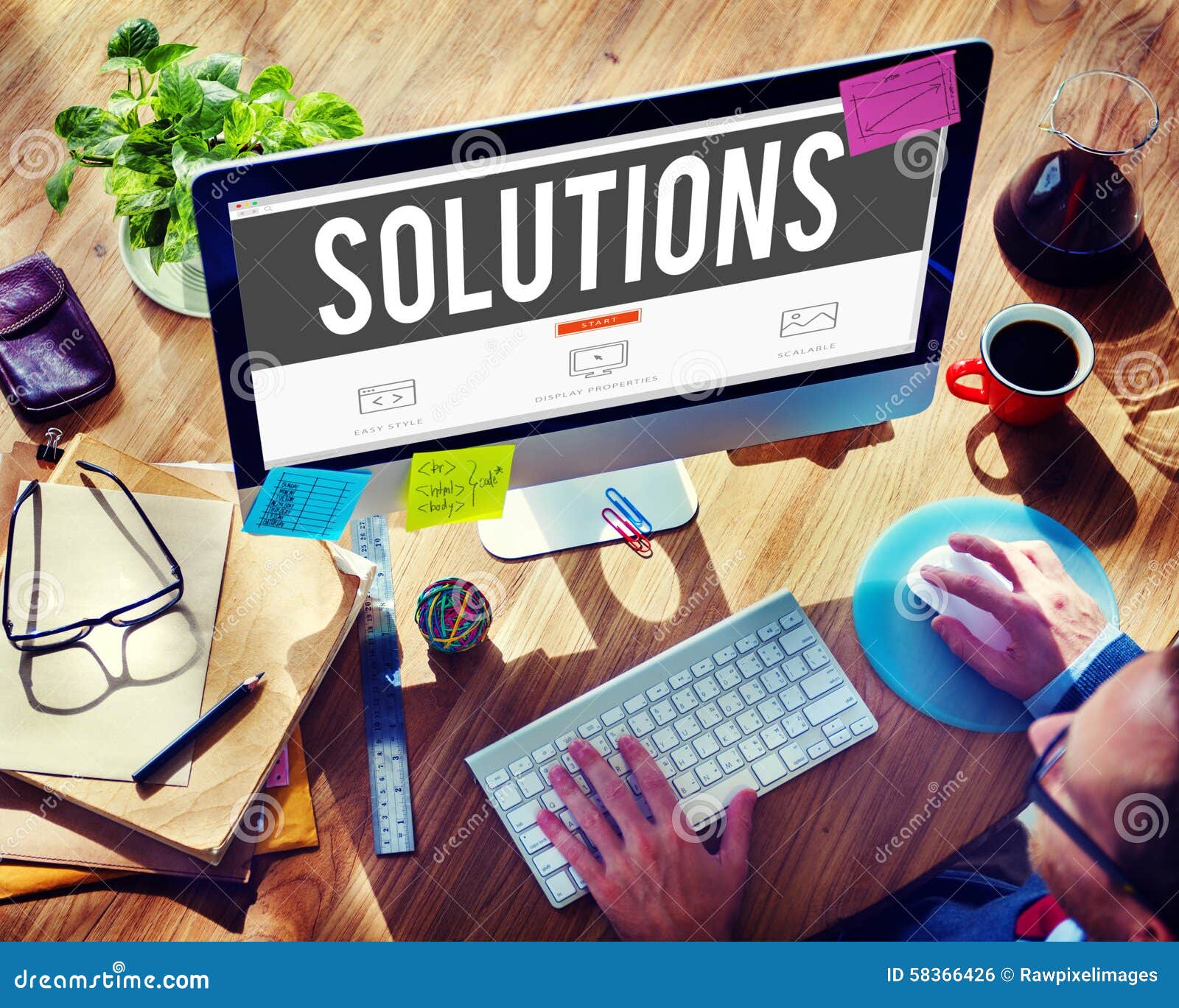 Solutions Solving Problem Improvement Examining Concept Stock Photo ...