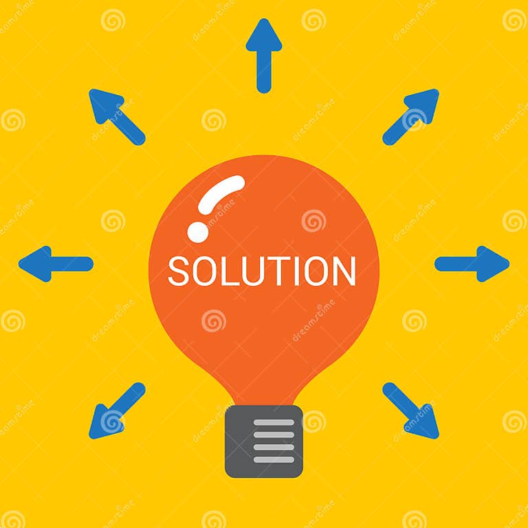 SOLUTIONS stock vector. Illustration of graphic, conclusion - 101011607