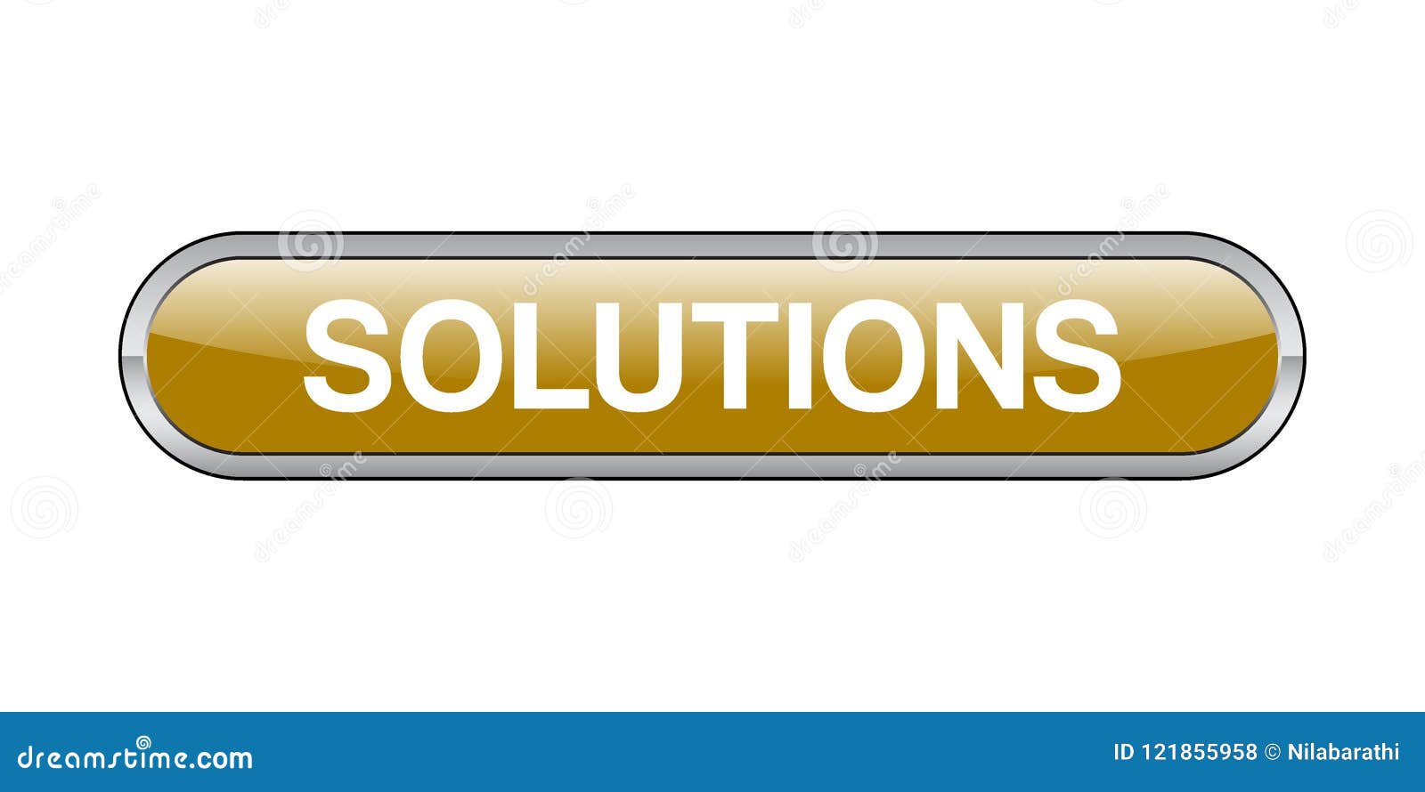 Solutions button stock illustration. Illustration of answers - 121855958
