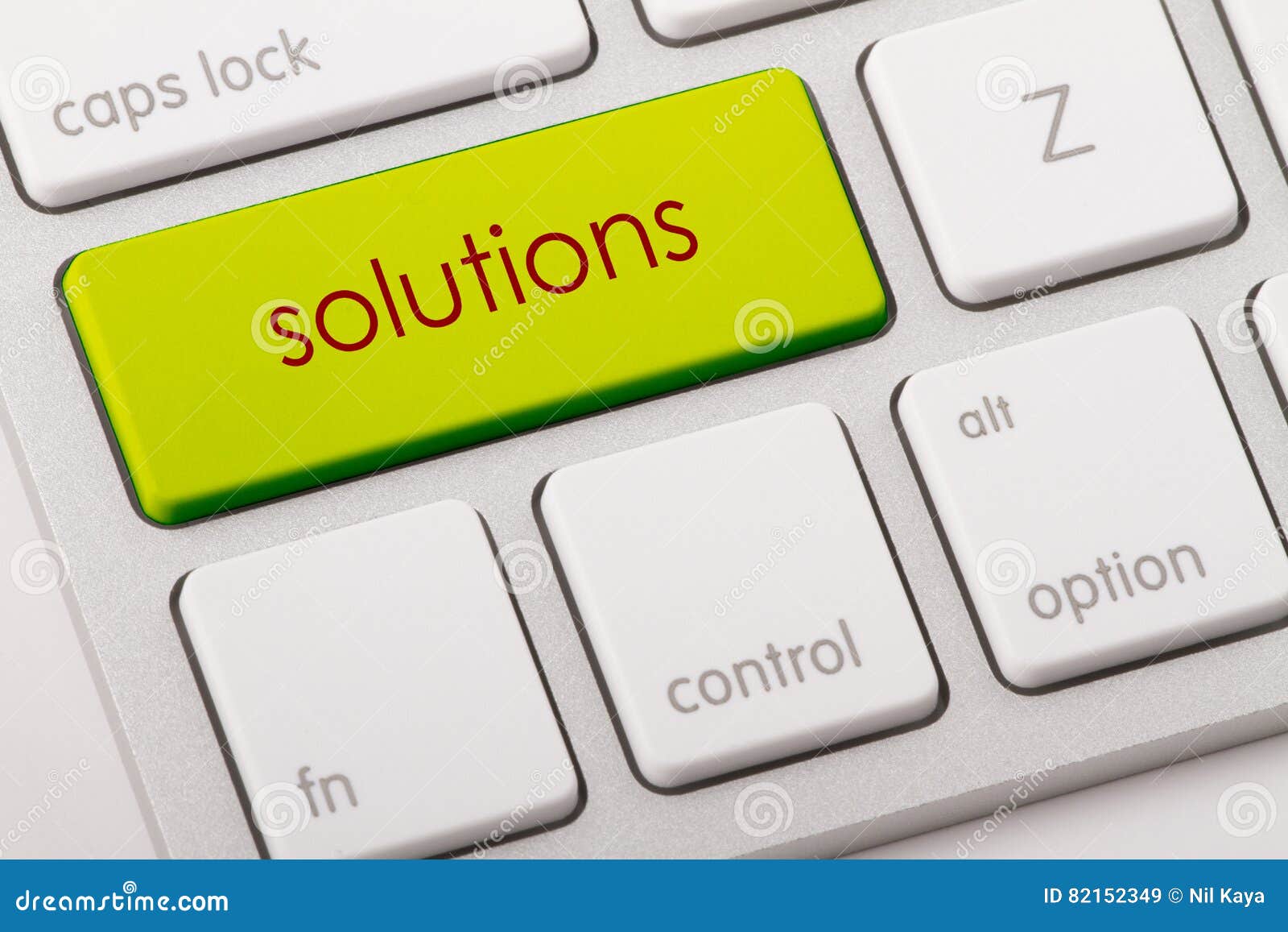 Solutions Word on Keyboard. Stock Image - Image of support, desktop ...