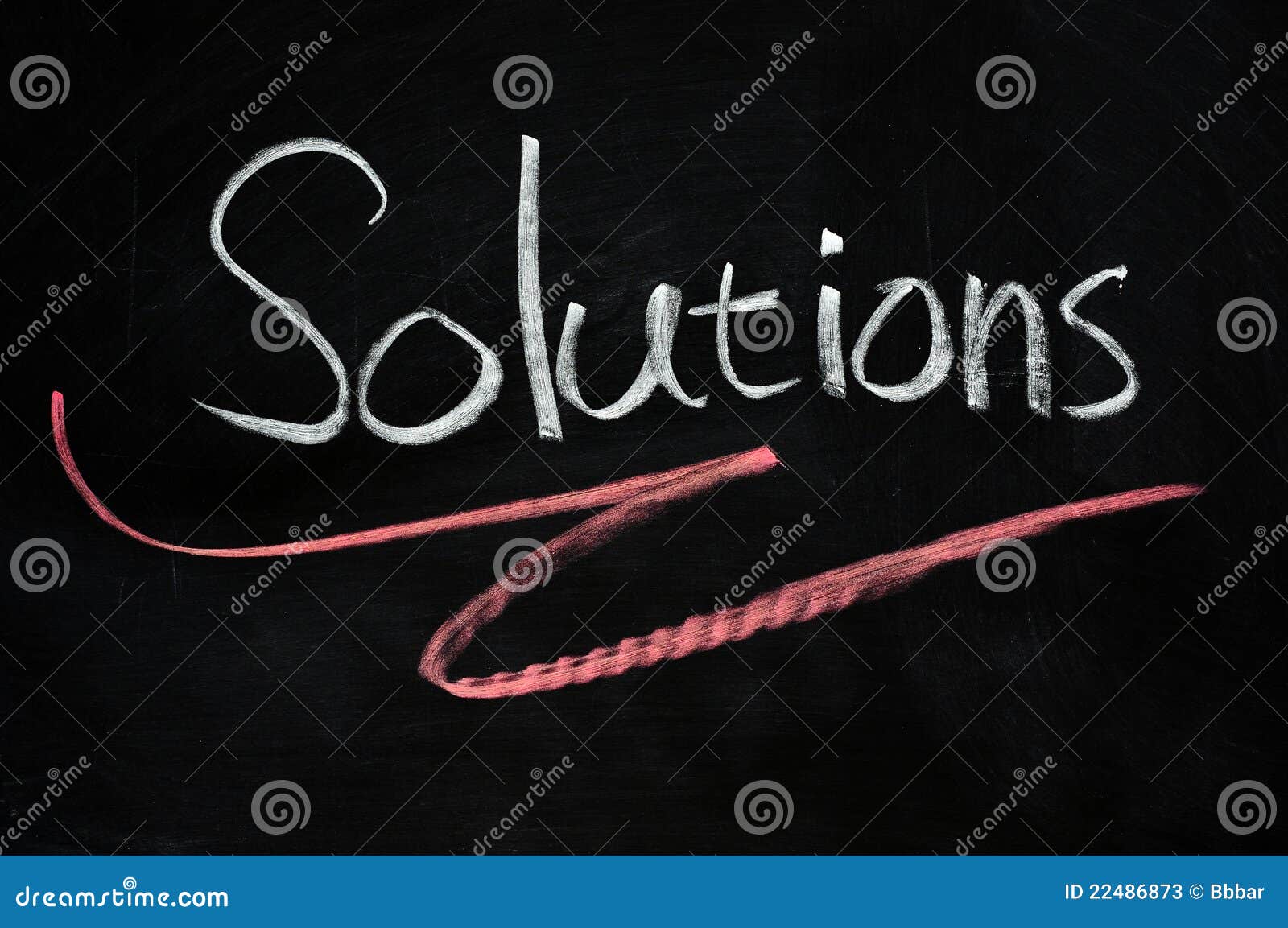 Solutions Written on Blackboard Stock Image - Image of knowledge ...