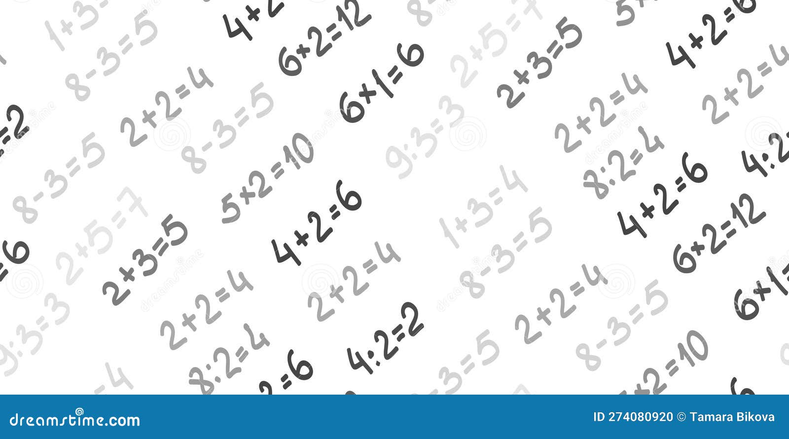 Solve Mathematics Examples Seamless Pattern Stock Vector - Illustration ...