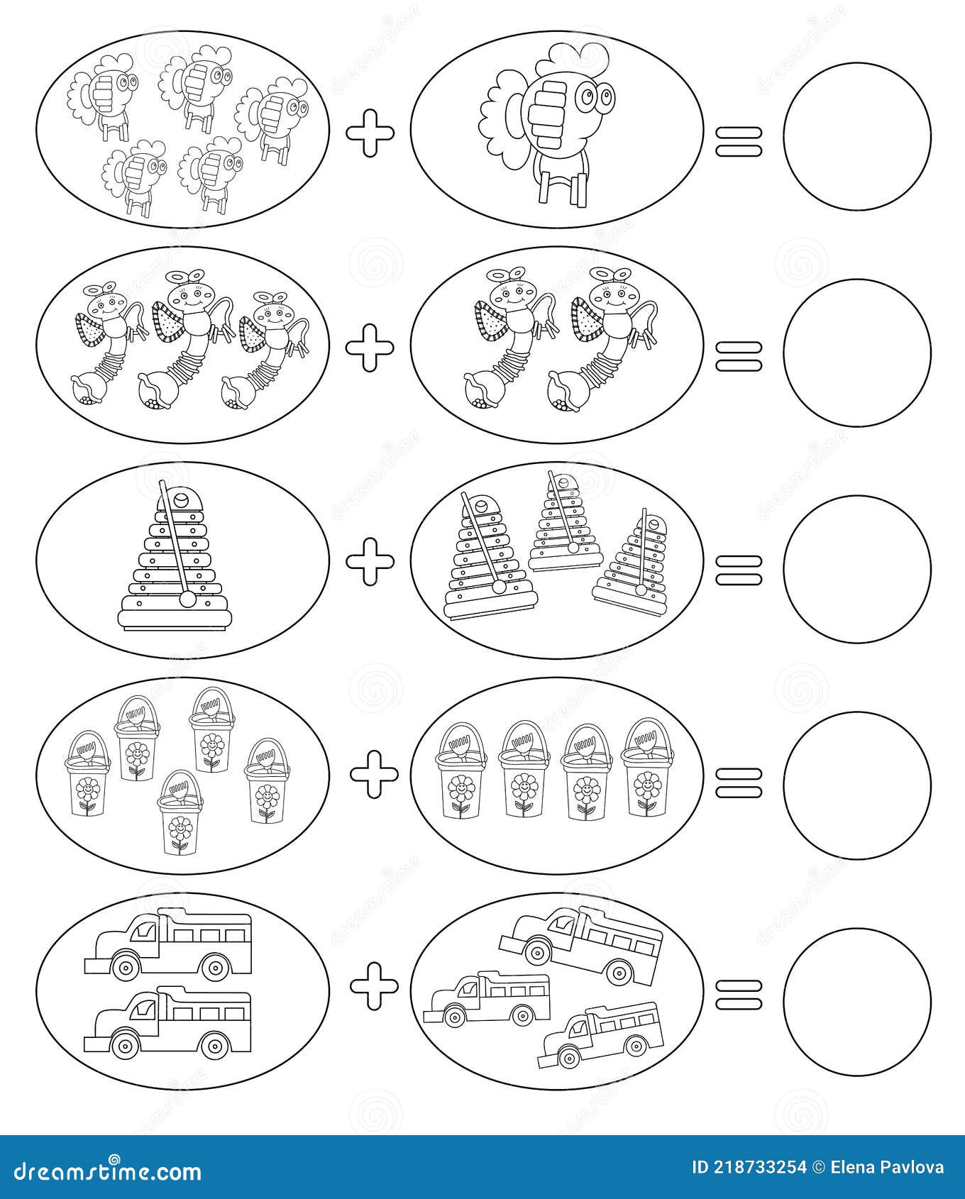 Solve Math Examples for Addition. Fold Toys. Educational Game for Kids ...