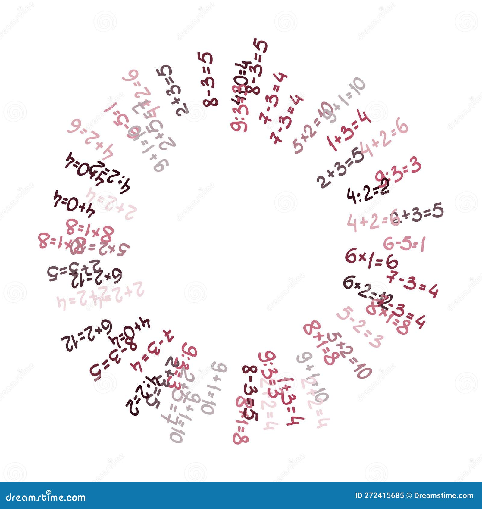 Solve Mathematics Examples Round Pattern Stock Illustration ...