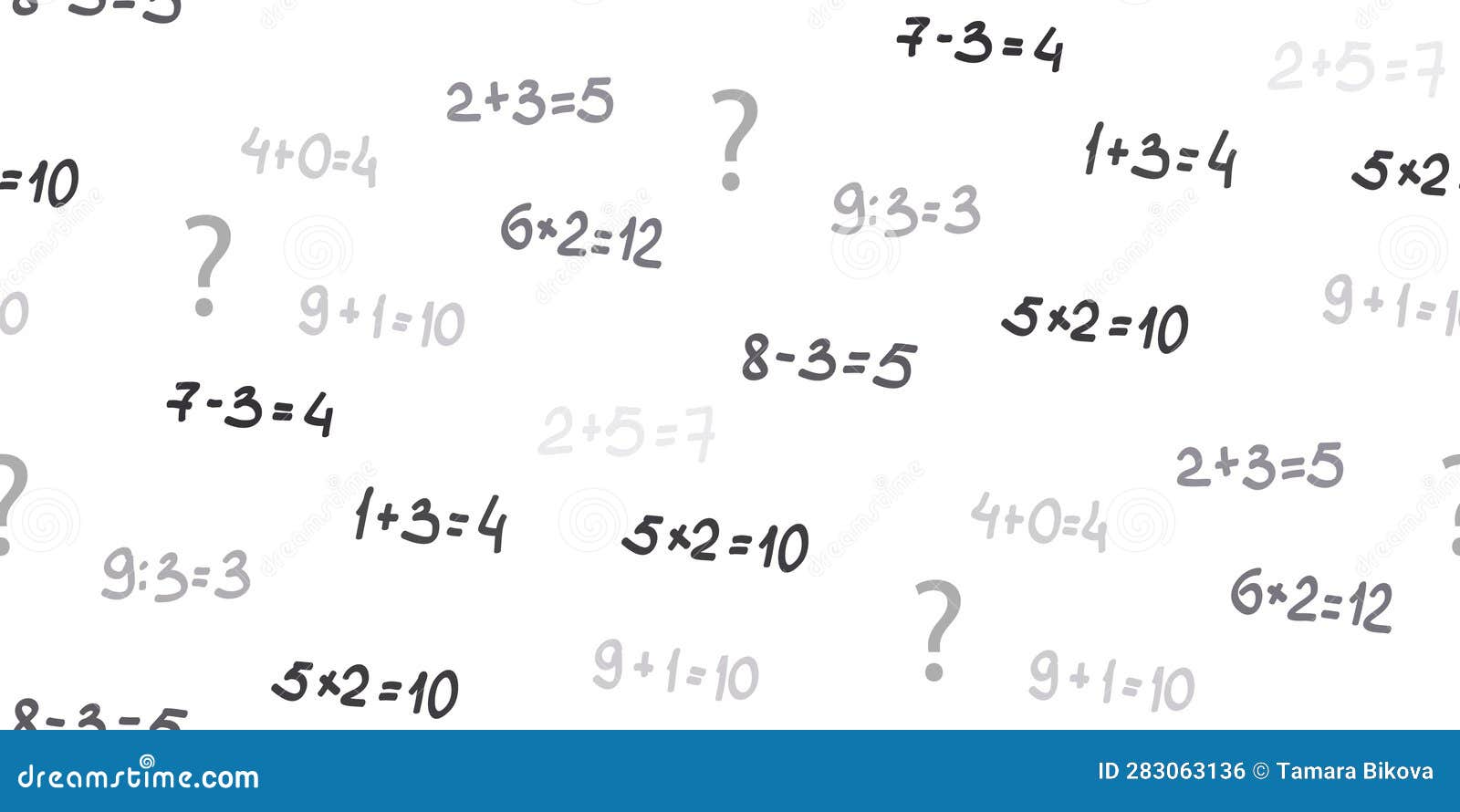 Solve Mathematics Examples Seamless Pattern Stock Vector - Illustration ...