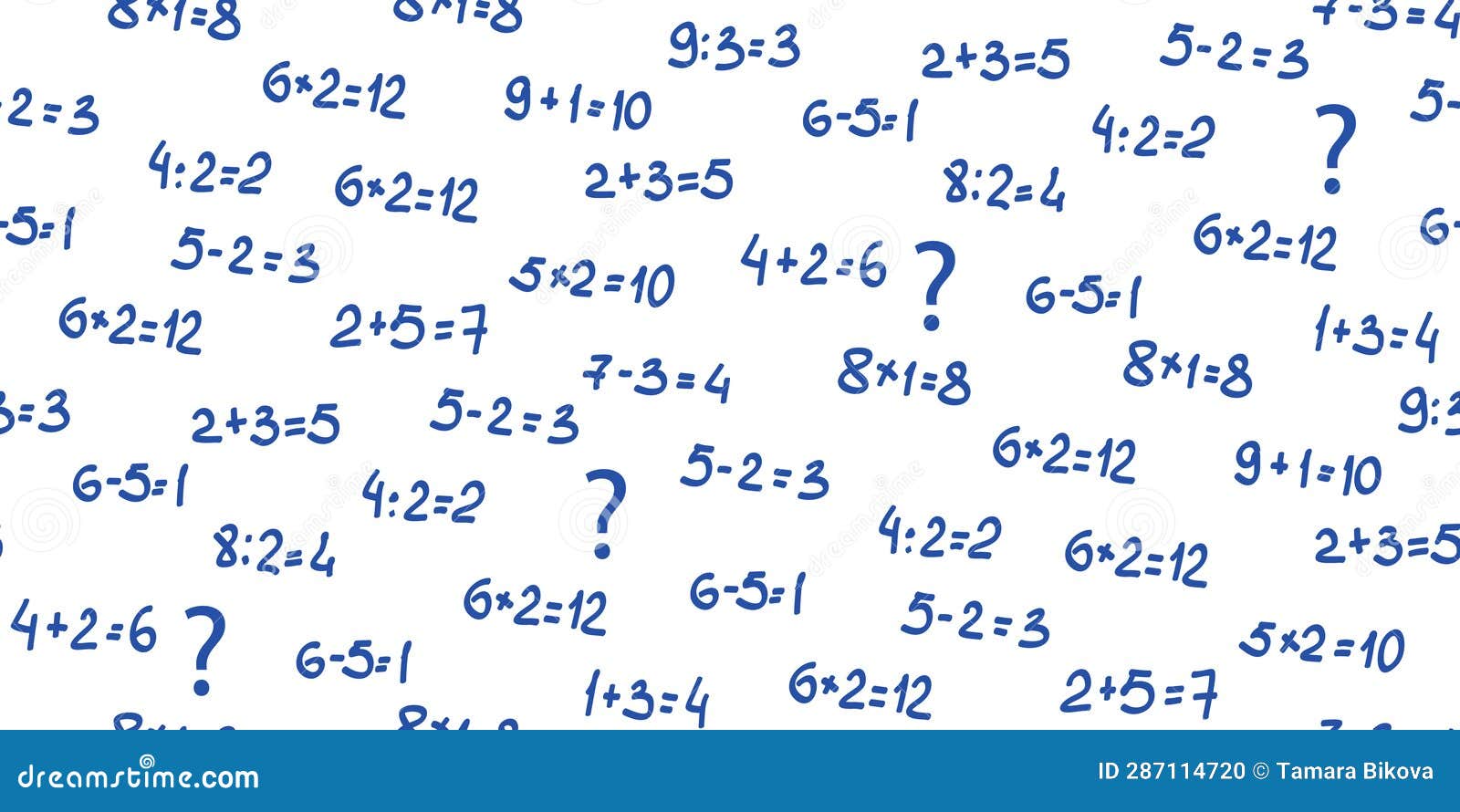 Solve Mathematics Examples Seamless Pattern Stock Illustration ...