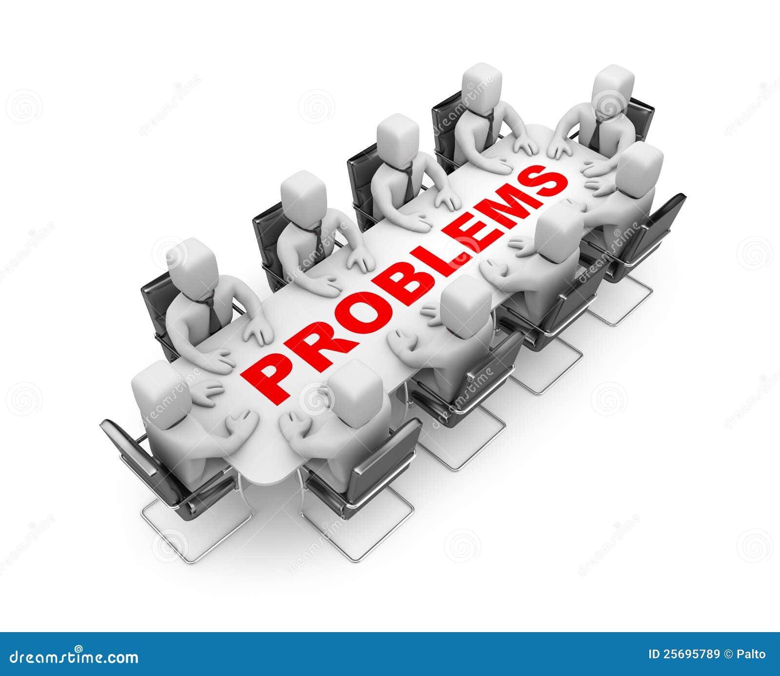 Solve the problem stock illustration. Illustration of company - 25695789