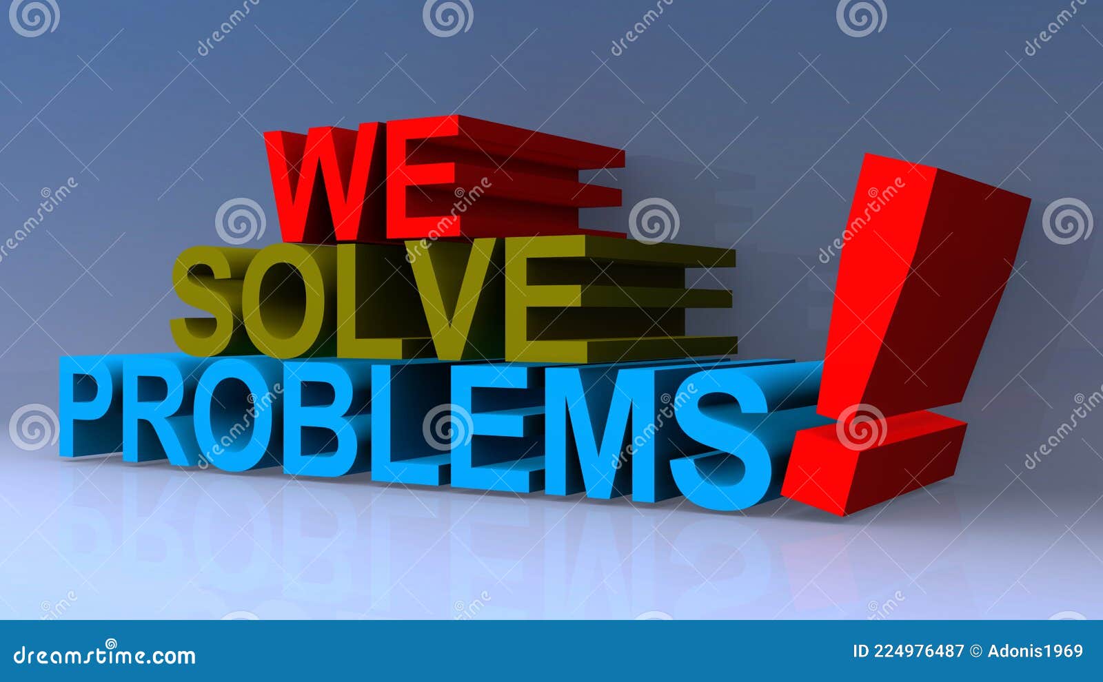 We solve problems on blue stock illustration. Illustration of crayons ...