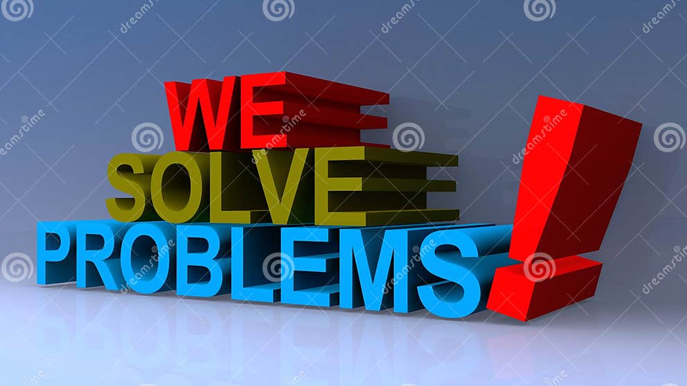 We solve problems on blue stock illustration. Illustration of crayons ...