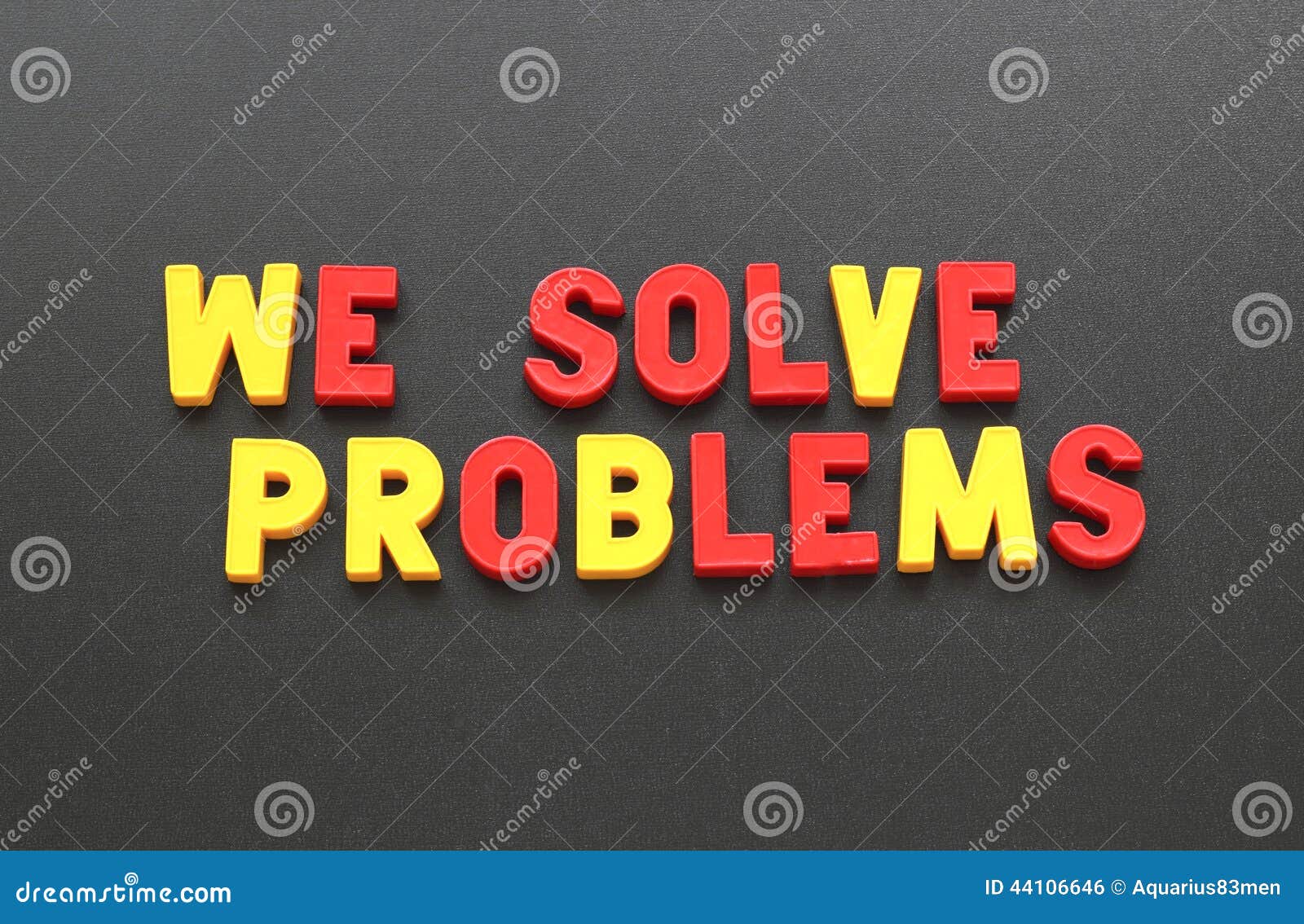 We solve problems stock photo. Image of colors, growth - 44106646