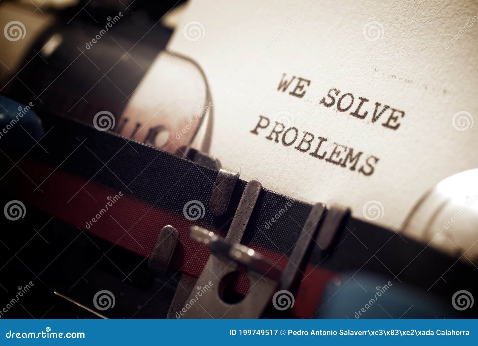 We solve problems phrase stock image. Image of solving - 199749517