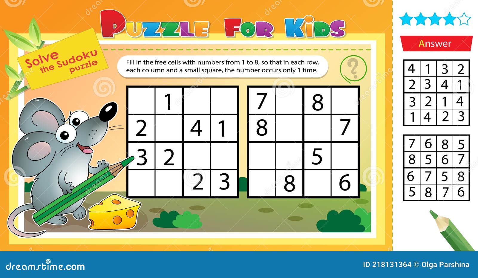 Solve The Sudoku Puzzle Together With The Little Mouse. Logic Puzzle ... Solve The Sudoku Puzzle Together With The Little Mouse. Logic Puzzle ...