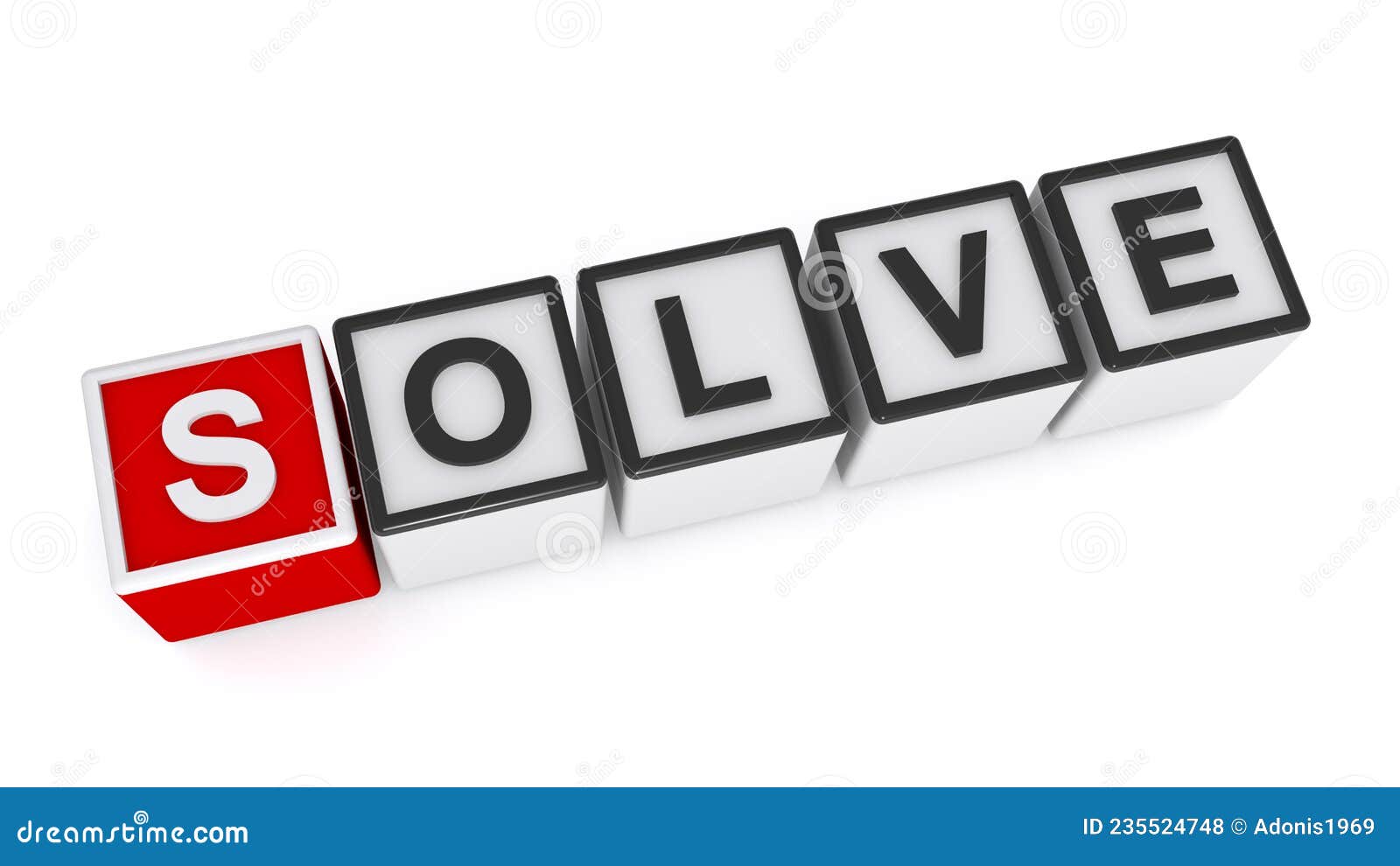 Solve word block on white stock illustration. Illustration of risk ...