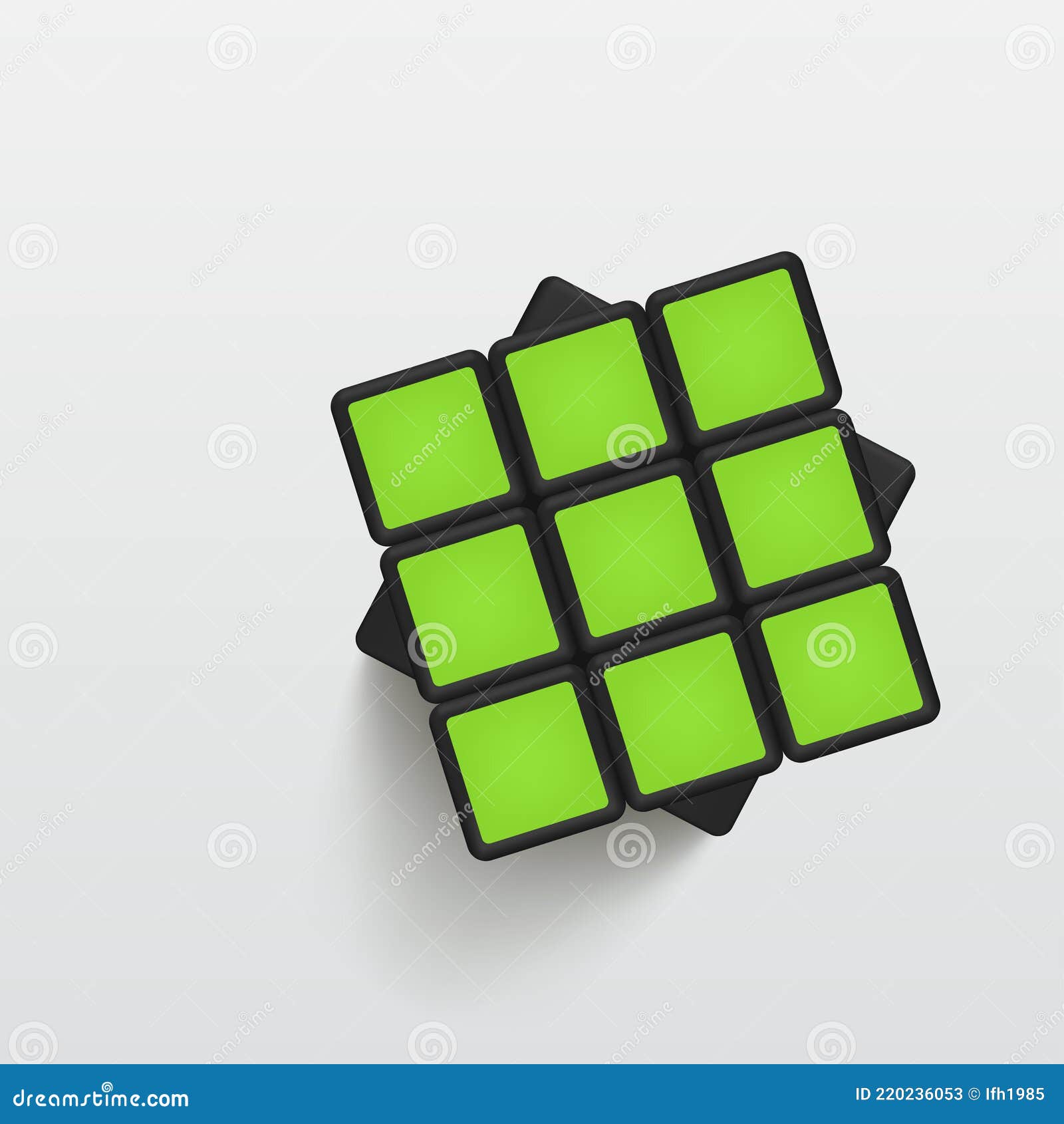 Set Of Solved Rubik Cubes From Every Side All Possible Assembled ...