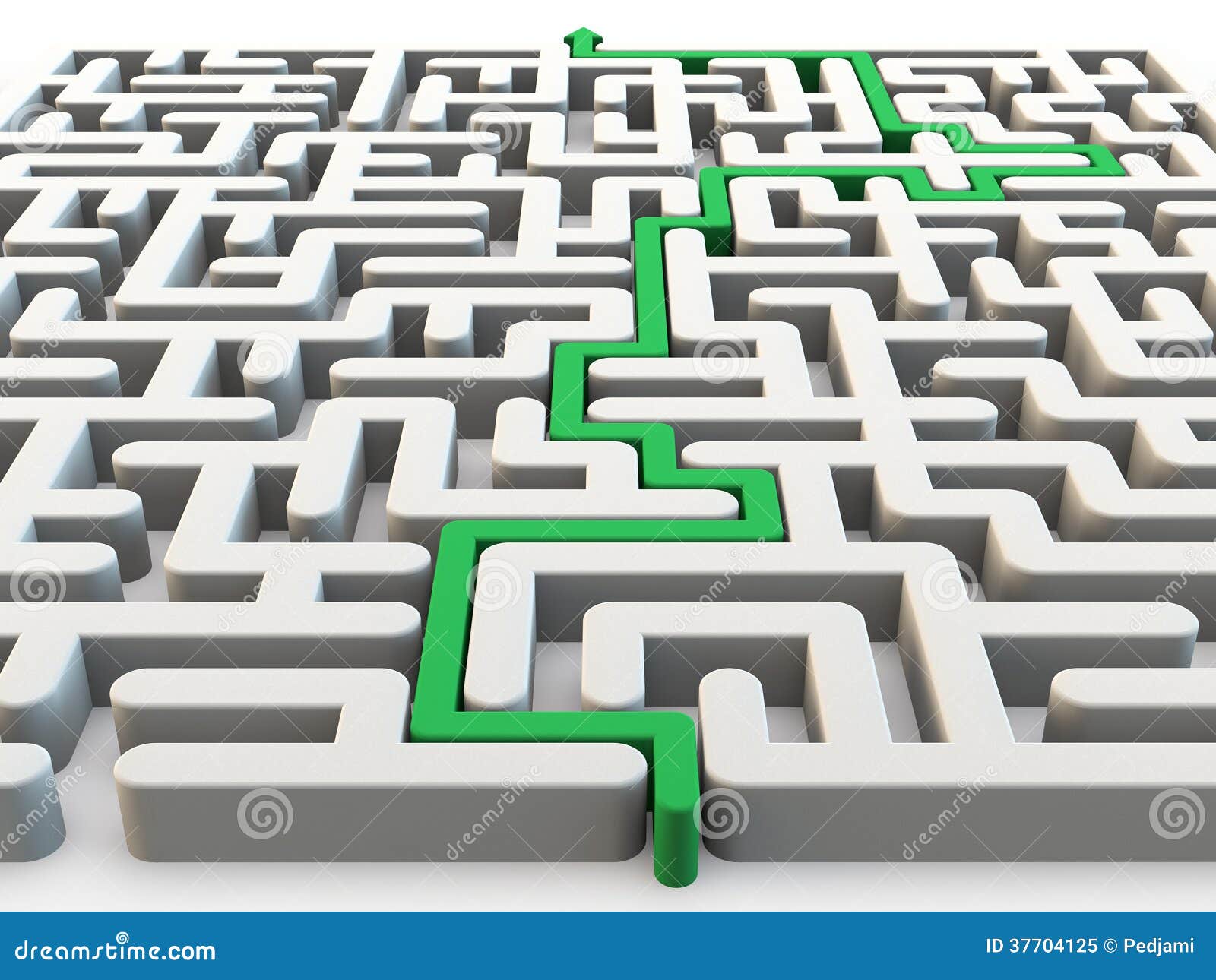 Solved Maze with Green Arrow Stock Illustration - Illustration of guide ... Solved Maze with Green Arrow Stock Illustration - Illustration of guide ...