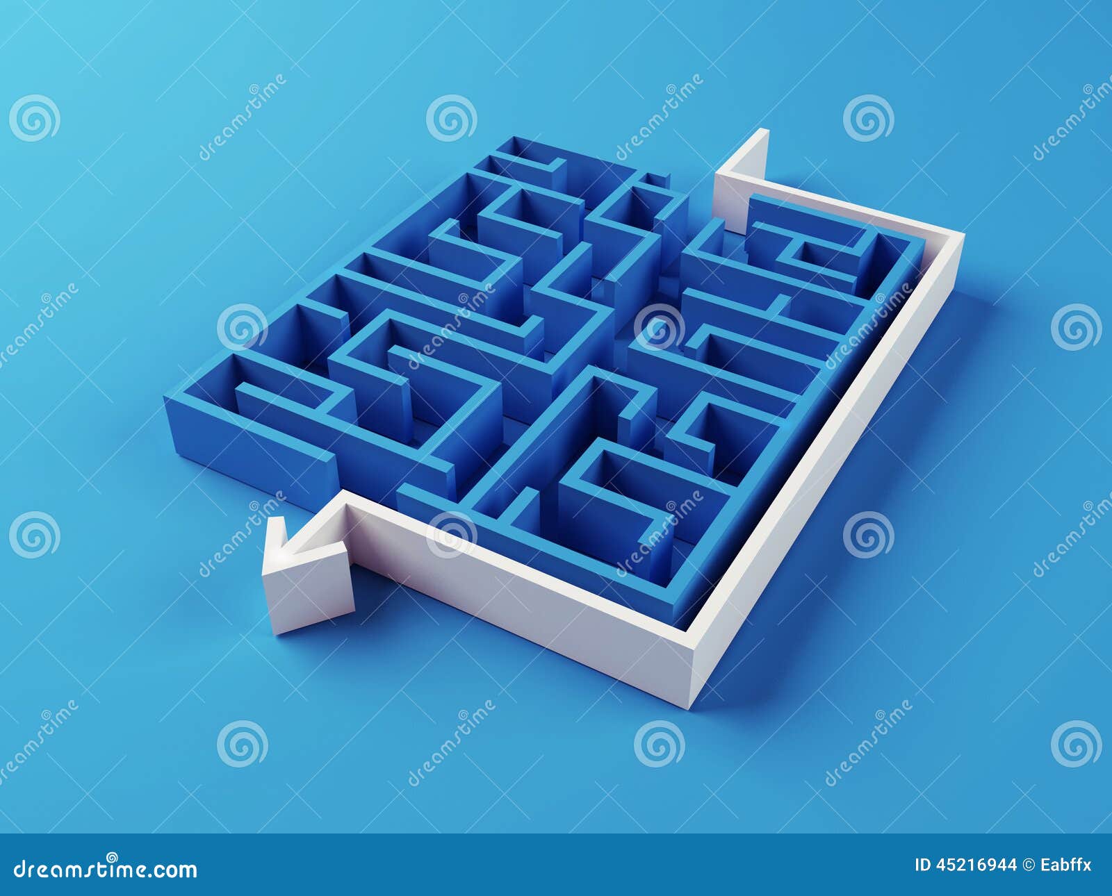 Solved Maze puzzle stock illustration. Illustration of confusion - 45216944