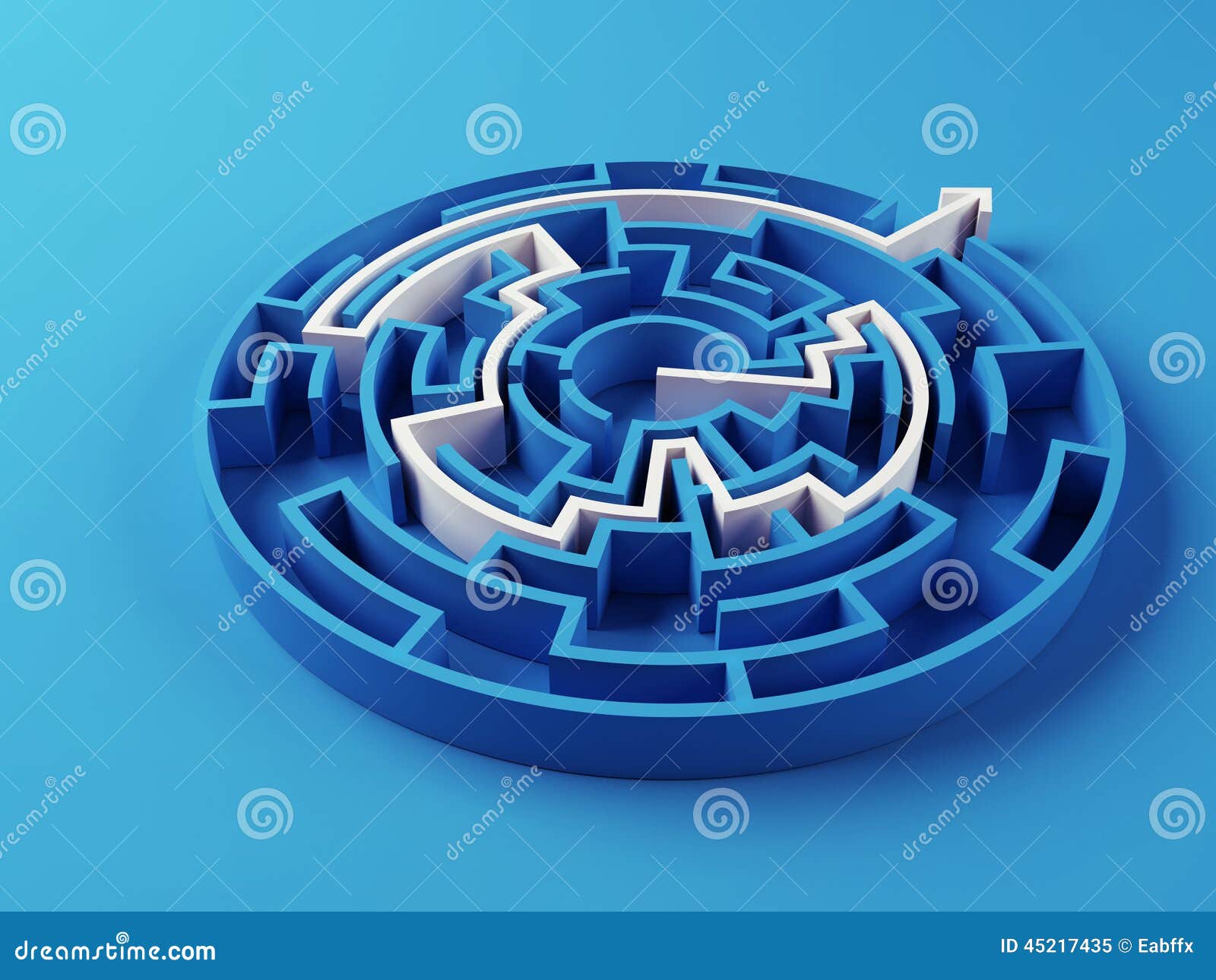 Solved Maze puzzle stock illustration. Illustration of horizontal ...