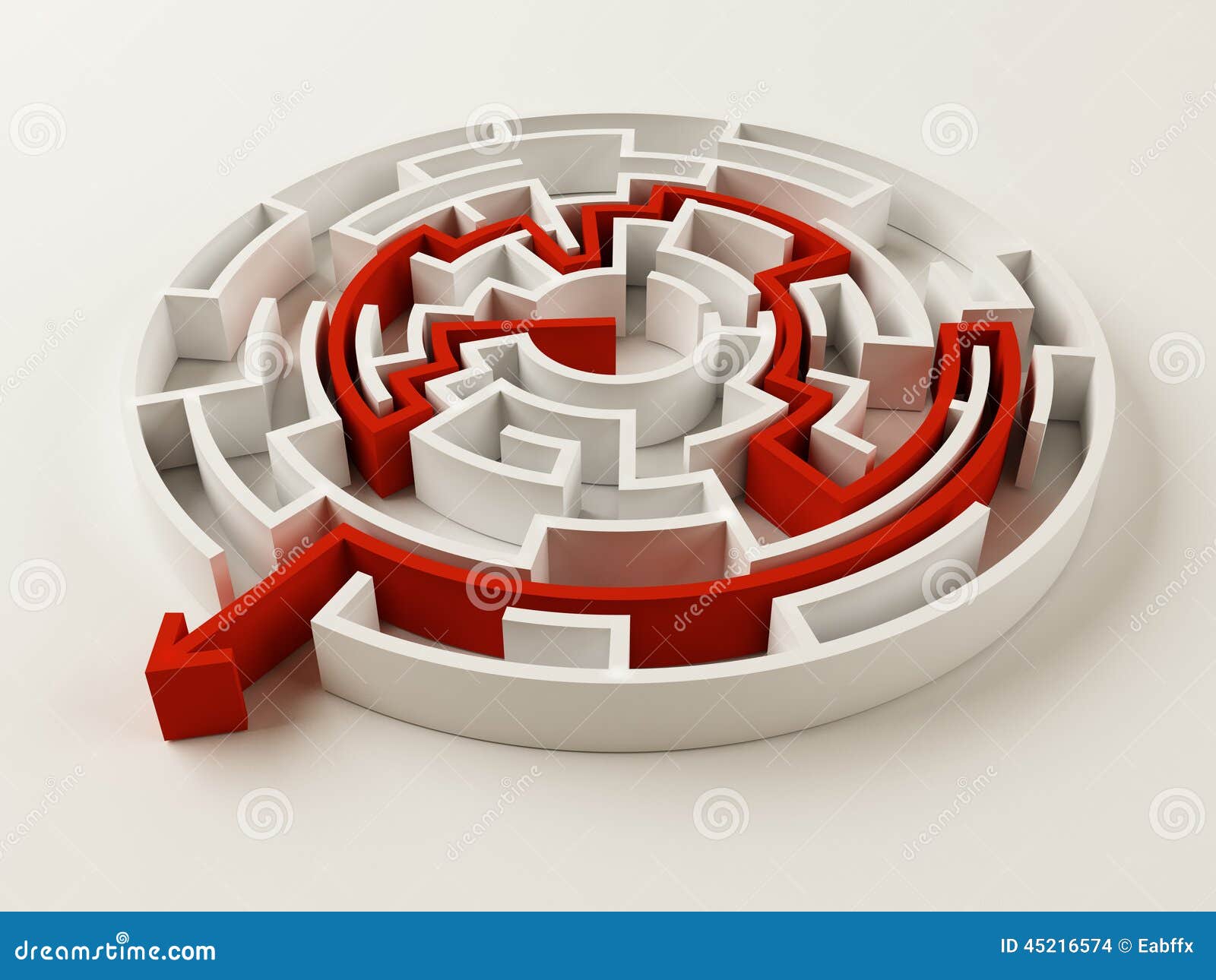 Solved Maze puzzle stock illustration. Illustration of direction - 45216574