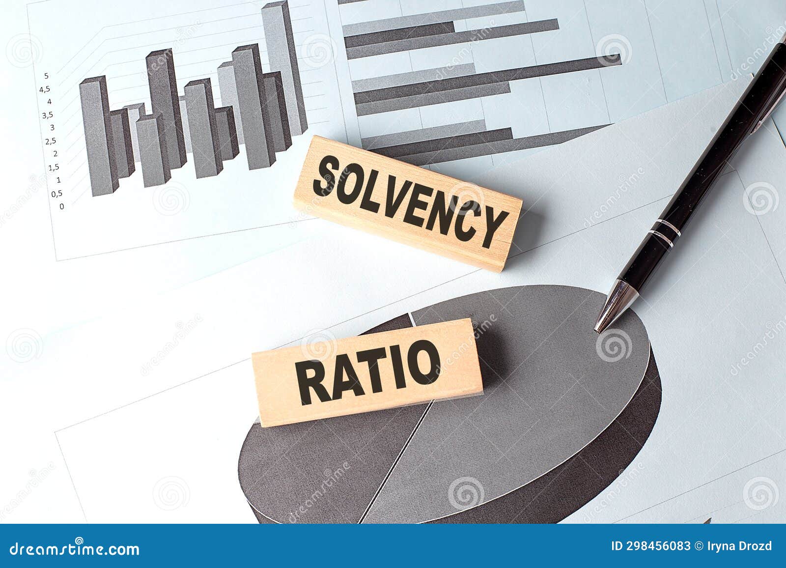 SOLVENCY RATIO Wooden Block On Chart Background Royalty-Free Stock ...