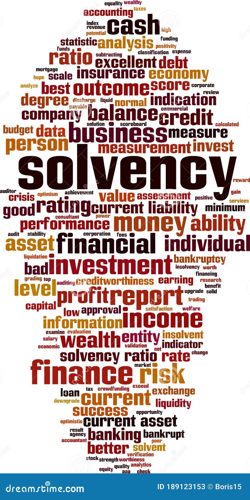 Solvency word cloud stock vector. Illustration of cloud - 189123153
