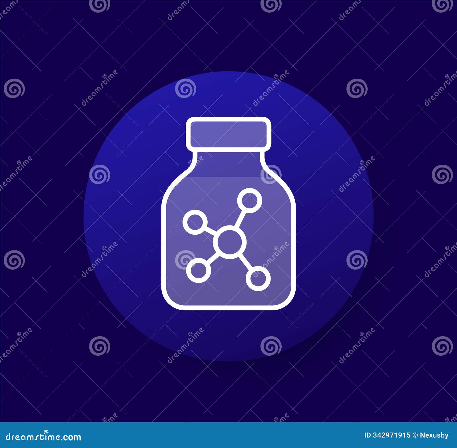 Solvent Bottle Icon On White Vector Illustration | CartoonDealer.com ...