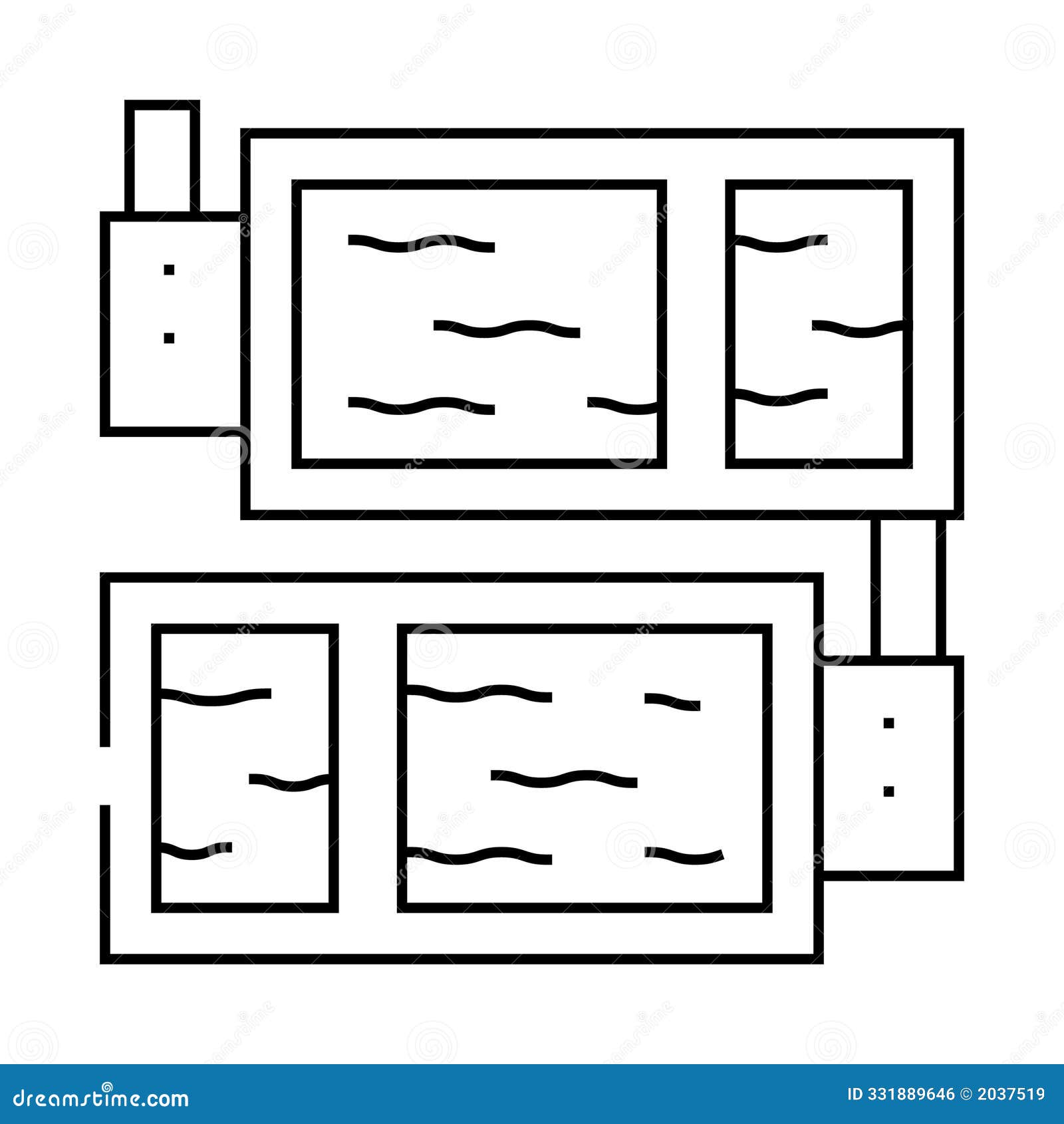 Solvent Extraction Tanks Copper Line Icon Vector Illustration Stock ...