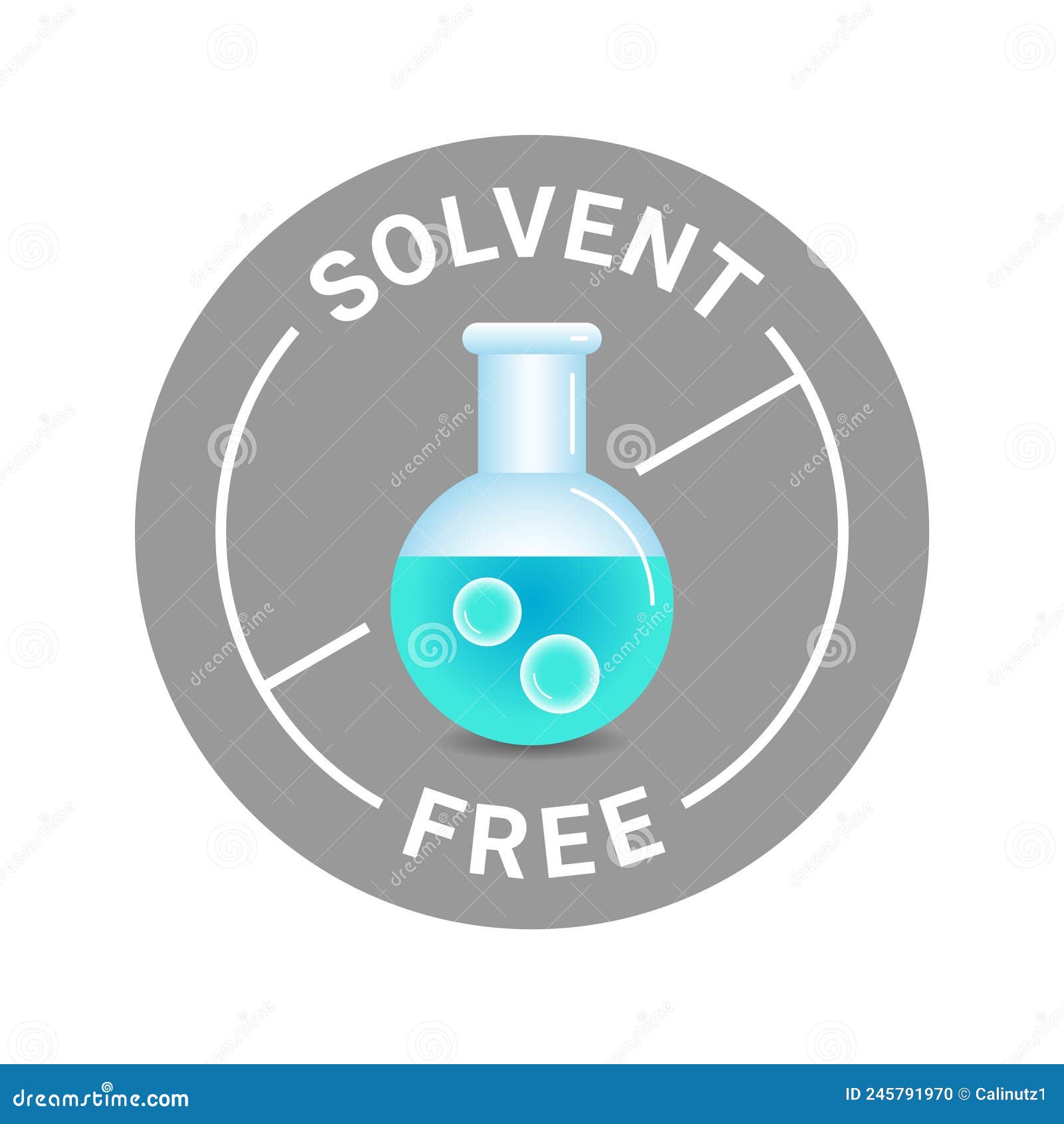 Solvent Free Product Vector Badge Icon Stock Vector - Illustration of ...